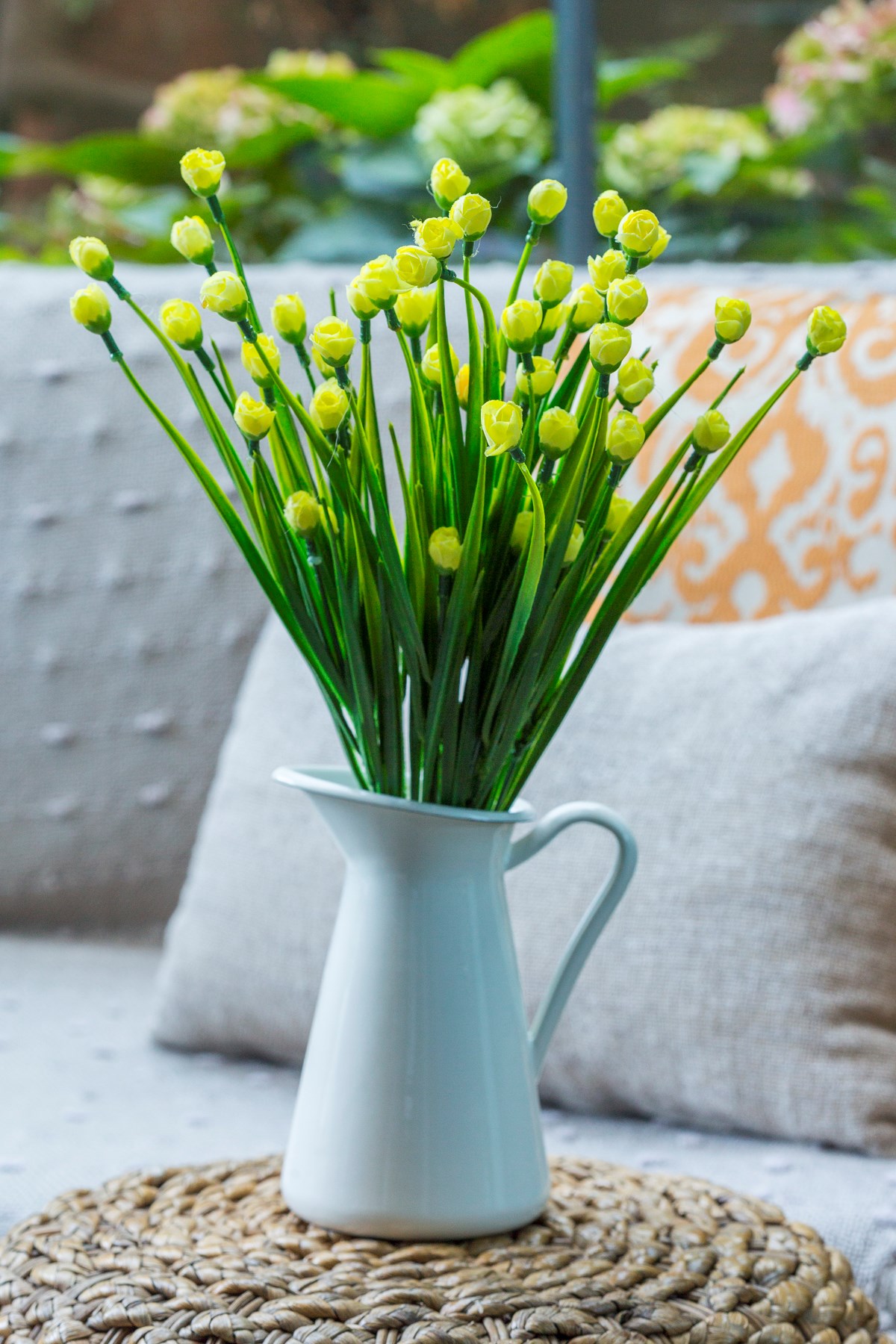 2 Demet Chetori To Sarı Yapay Çiçek - shopsa.com.tr