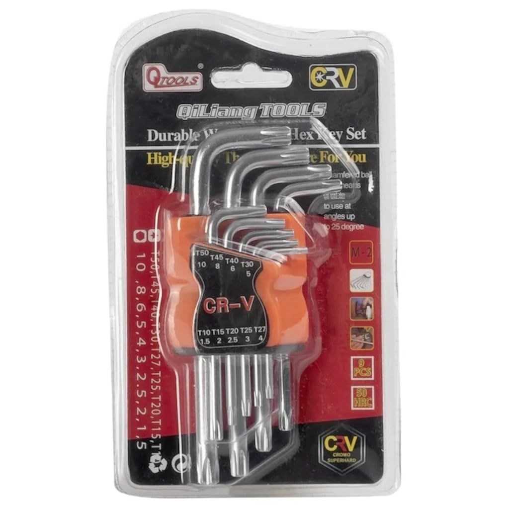 Arsimo 9 Parça Yıldız Tork Alyan Anahtarı 120 mm Allen Set - shopsa.com.tr