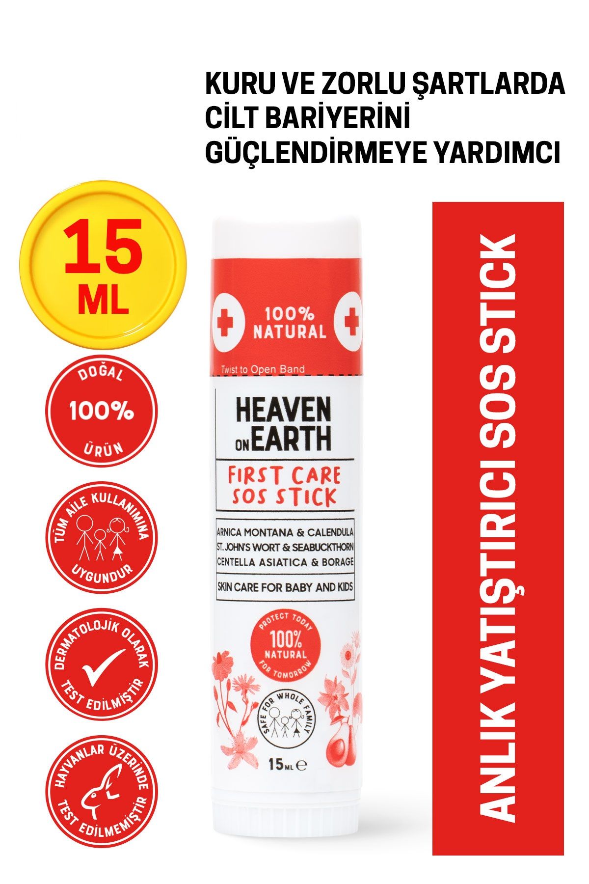 HEAVEN ON EARTH FIRST CARE SOS STICK %100 DOĞAL VE ORGANIK ANLIK ...