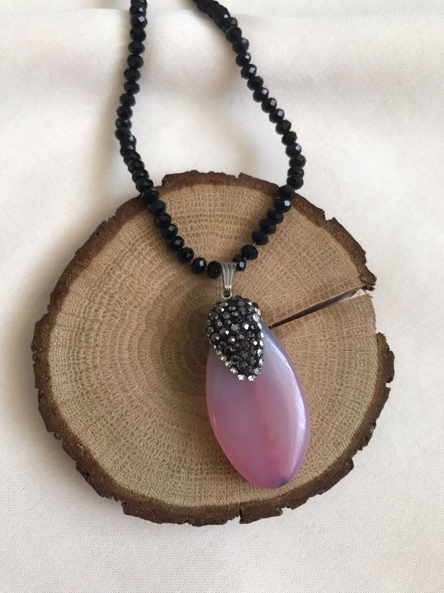 Akik Taşı Doğal Taş Kolye - shopsa.com.tr