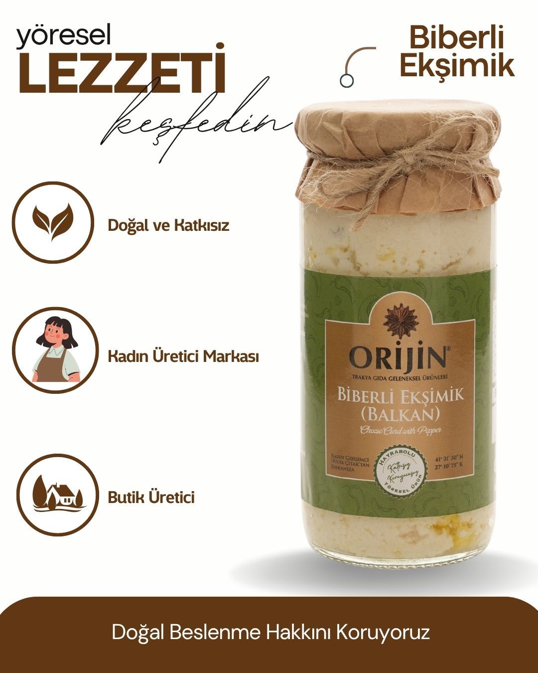 ORİJİN TRAKYA GIDA BALKAN BİBERLİ LOR 220 GR - shopsa.com.tr