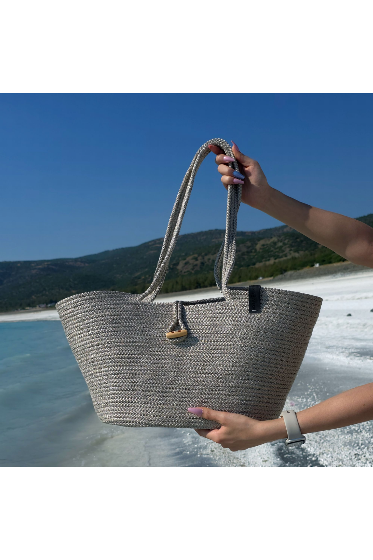 Lina House Bej Plaj Çantası - shopsa.com.tr