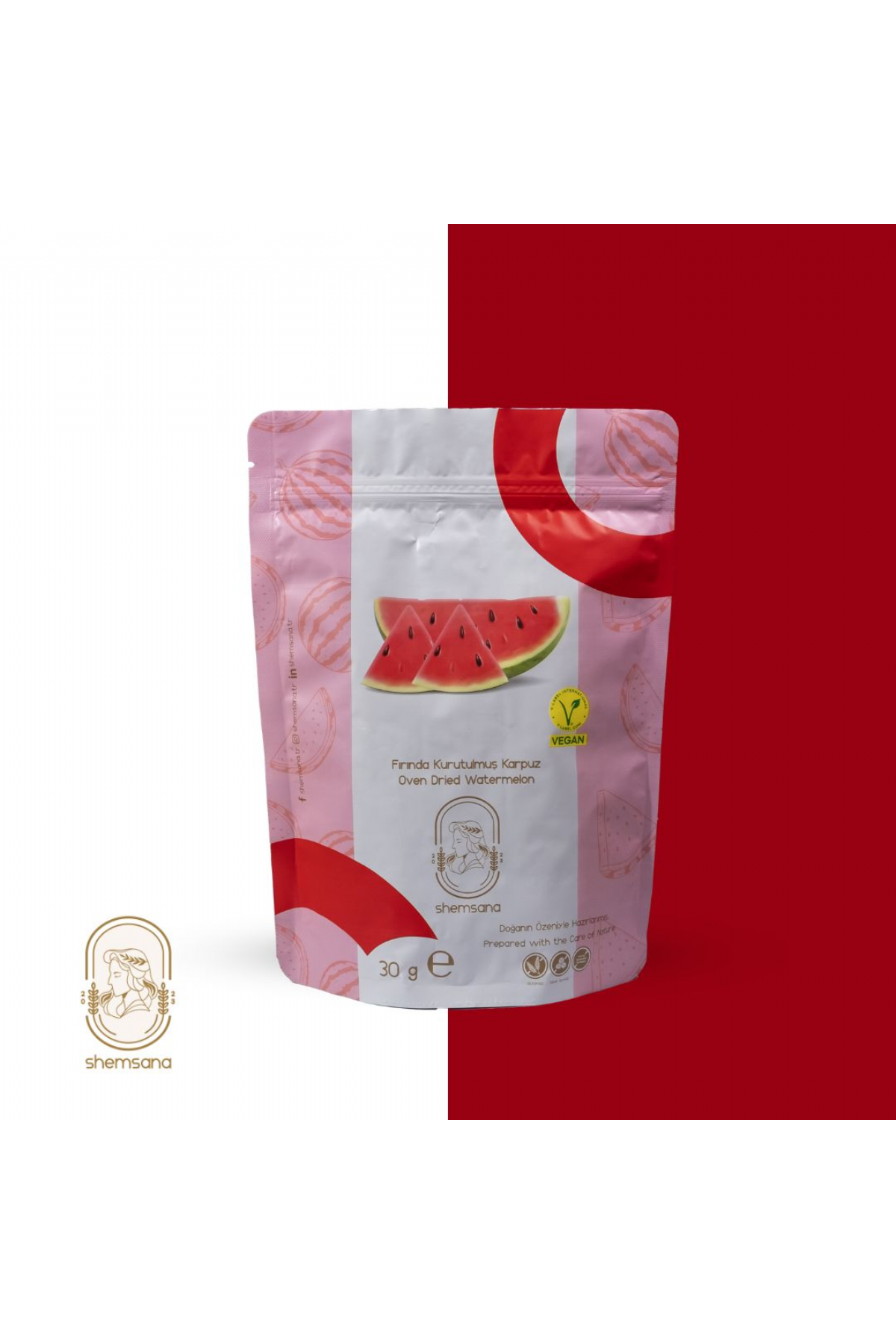 Fırında Kurutulmuş Karpuz 30 gr Şekersiz Katkısız Meyve Kurusu - shopsa.com.tr