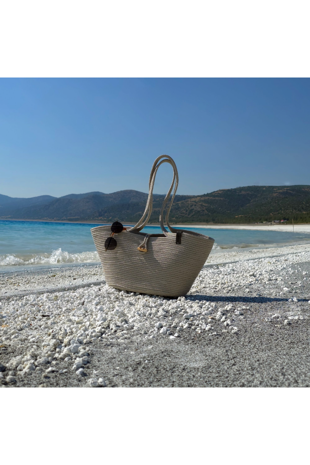 Lina House Bej Plaj Çantası - shopsa.com.tr