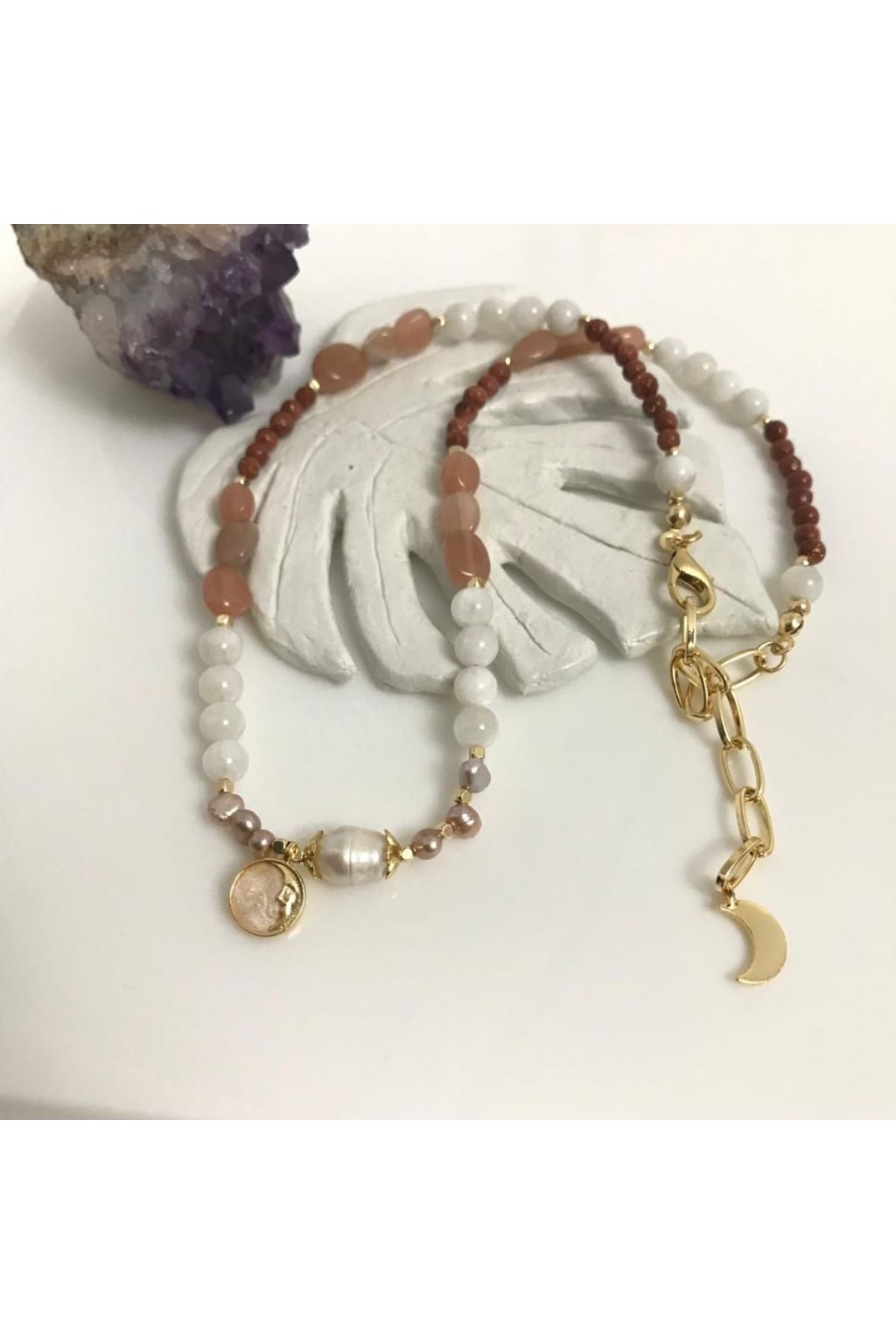 Gökyüzü Kolyesi( Güneş Yıldız ve Ay Taşı) - shopsa.com.tr