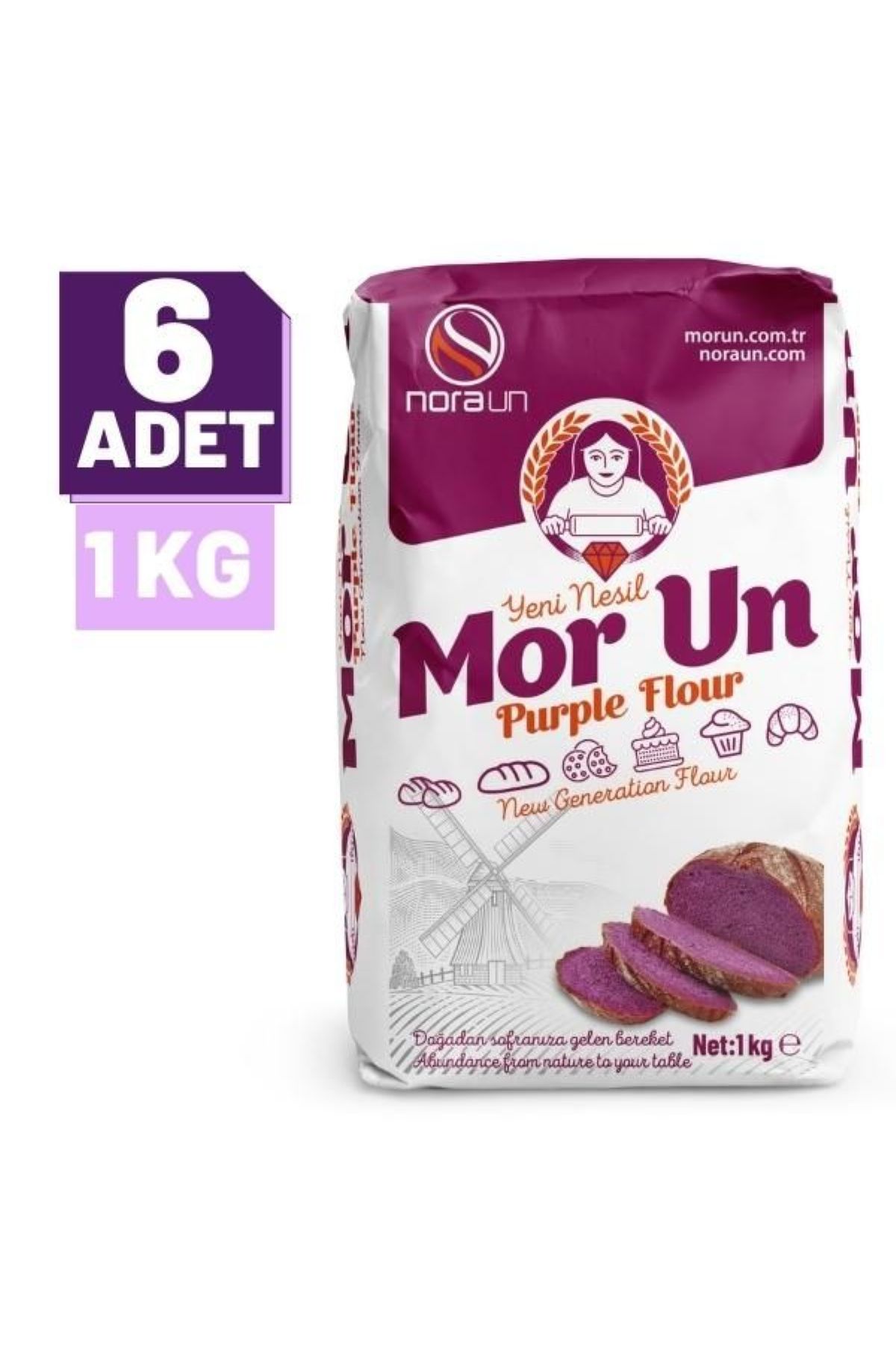 Mor Un 1 Kg 6 Adet - shopsa.com.tr