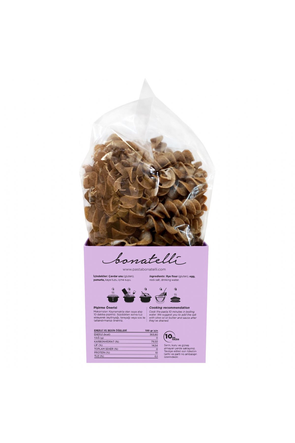BONATELLİ ÇAVDAR BURGU MAKARNA 500 GR - shopsa.com.tr