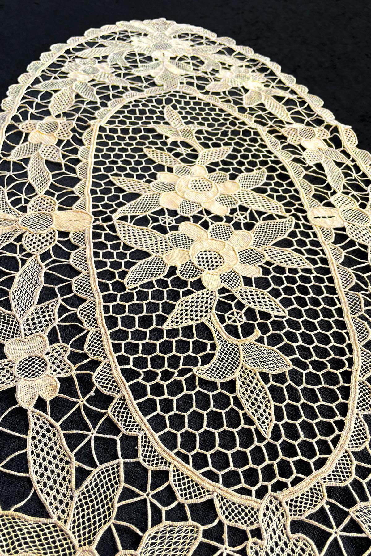 El İşi Dantel Angles Runner 40x90 cm - shopsa.com.tr