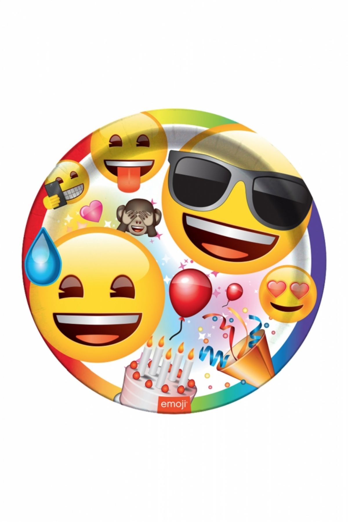 EMOJİ PARTİ TABAK 8Lİ - shopsa.com.tr